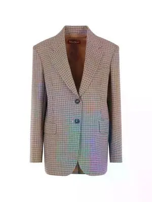Max Mara Houndstooth Single-breasted Jacket