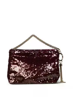 JIMMY CHOO Callie Sequin Embellished Tote Bag - Red
