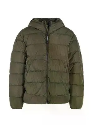 C.P. COMPANY Chrome-r Goggle Hooded Down Jacket - Green