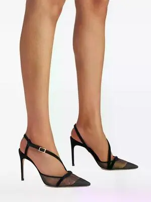 MALONE SOULIERS Valeria Mesh Slingback Pumps