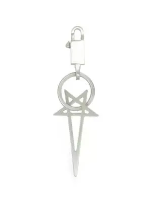 Rick Owens Pentagram Charm Keychain - Silver