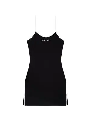 Sporty & Rich Contrast Trim Logo Dress
