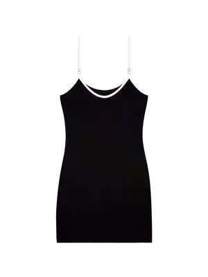 Sporty & Rich Contrast Trim Logo Dress