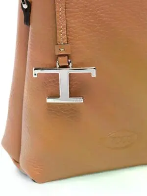 TOD'S Micro T Timeless Leather Tote Bag - Brown