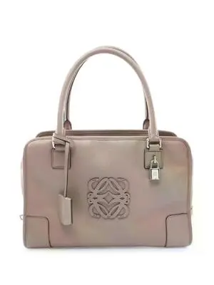 Loewe Amazona Leather Tote Bag - Grey