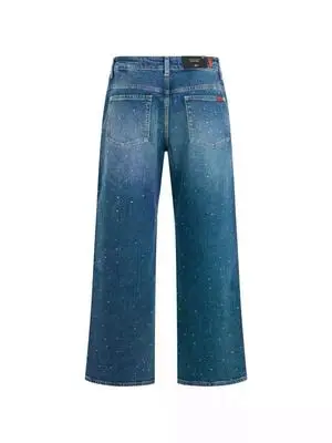 7 For All Mankind Crystal Embellished Stovepipe Jeans