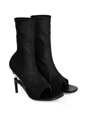 B1ARCHIVE Mesh Panelled Open-toe Sandals With Sculptural Heel