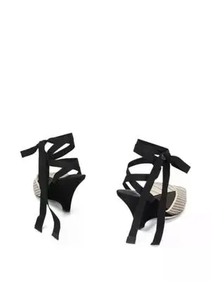 Jacquemus Pointed-toe Ribbon-detail Wedge Sandals