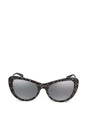 COACH Cat-eye Sunglasses With Monogrammed Frame - Grey