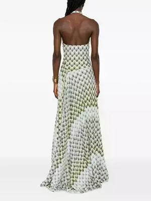 Missoni Zigzag Pattern Halterneck Maxi Dress