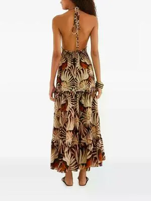 Farm Rio Shell Embellished Maxi Dress