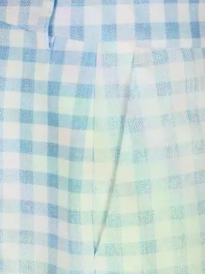 Ermanno Scervino Gingham Check Tailored Shorts - Blue