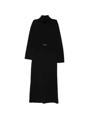 Rixo Ellietta Bit Detail Roll Neck Maxi Dress