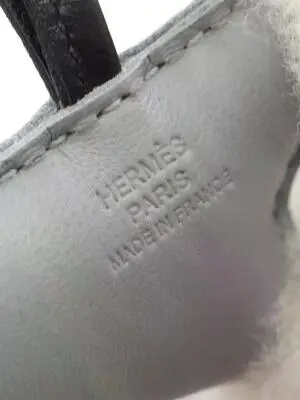 Hermès Lambskin Shearling Trimmed Dog Charm