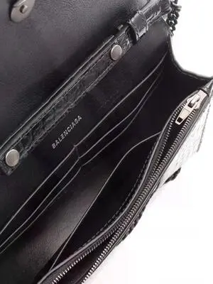 Balenciaga Hourglass Chain Shoulder Bag - Black