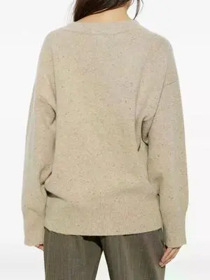 RÓHE V-neck Long-sleeve Sweater With Flecked Effect
