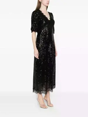 Rixo Verena Sequin Embellished Midi Dress