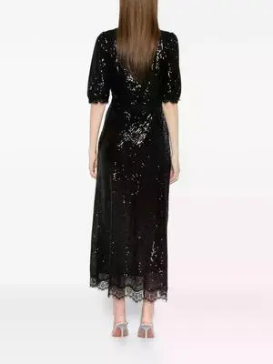 Rixo Verena Sequin Embellished Midi Dress