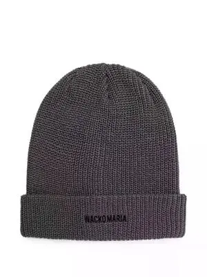WACKO MARIA Logo-embroidered Beanie Hat - Grey