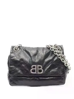 Balenciaga Monaco Chain Shoulder Bag - Black