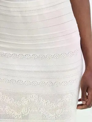 TWINSET Pointelle-knit Pencil Midi Skirt