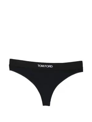 TOM FORD Logo Thongs - Black