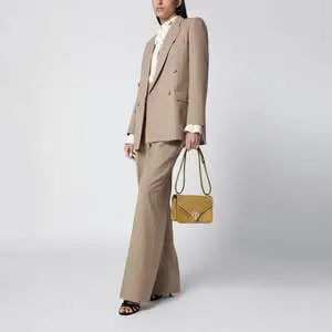 Valentino Garavani Rockstud Suede Crossbody Bag - Beige