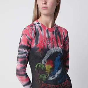 Balenciaga Tie-dye Jersey Maxi Dress