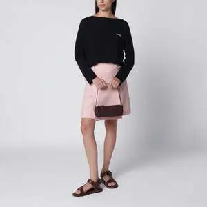 Miu Miu Virgin Wool Sweater With Logo Intarsia