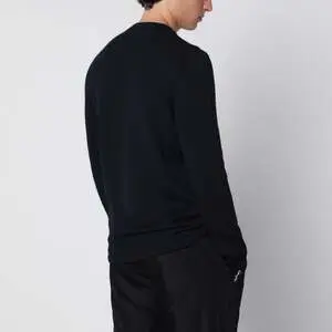 Prada Virgin Wool Crewneck Sweater With Re-nylon Pocket