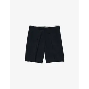 Prada Pressed Wool-blend Bermuda Shorts - Blue