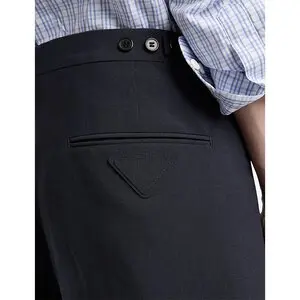 Prada Pressed Wool-blend Bermuda Shorts