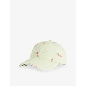 GANNI Printed Washed Canvas Cap - Seedling