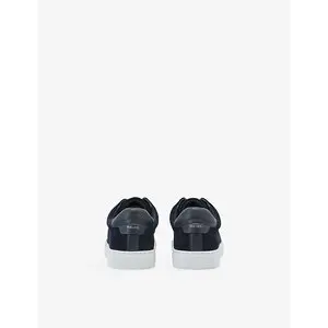 REISS Emil Suede Slip-on Trainers - Dark Navy