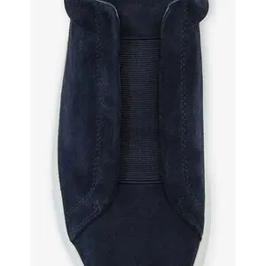 REISS Emil Suede Slip-on Trainers - Dark Navy