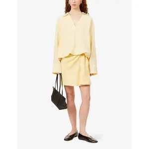 SAMSOE SAMSOE Saiben Draped Linen Mini Skirt