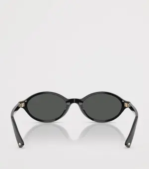 JIMMY CHOO Oval Sunglasses - Black