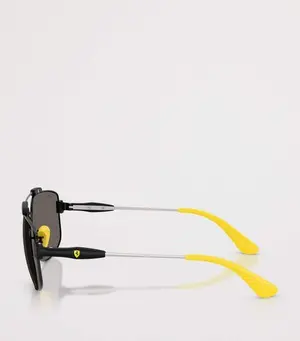 Ray-ban Scuderia Ferrari Collection Square Sunglasses - Black
