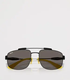 Ray-ban Scuderia Ferrari Collection Square Sunglasses - Black