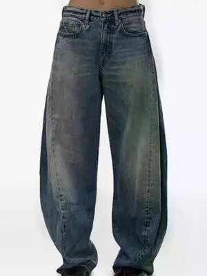 R13 Janine Curved-leg Jeans - Blue