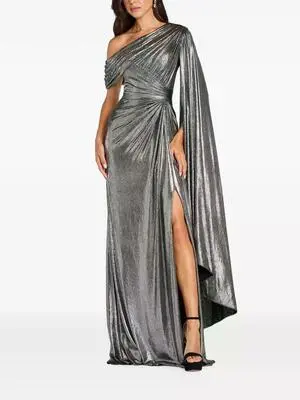 Tadashi Shoji One-shoulder Metallic Maxi Dress