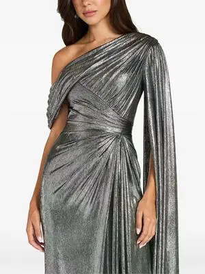 Tadashi Shoji One-shoulder Metallic Maxi Dress