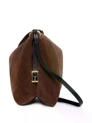 WANDLER Penelope Suede Shoulder Bag - Brown
