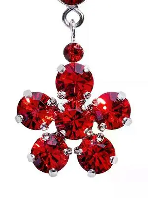 Simone Rocha Crystal Daisy Dangle Earrings