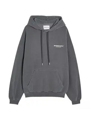 MKI MIYUKI ZOKU Logo-print Cotton Jersey Hoodie - Grey