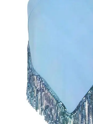 Rabanne Halterneck Top With Fringe Trim