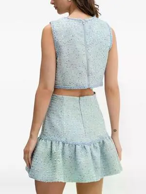 Bardot Bouclé Buttoned Sleeveless Top