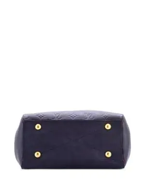 LOUIS VUITTON Montaigne Handbag Monogram Empreinte Leather Bb Satchel - Blue