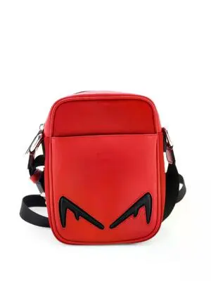 Fendi Monster Eye Camera Bag Nylon And Leather Crossbody - Red