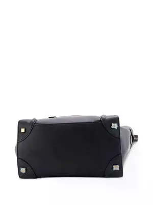 Celine Luggage Smooth Leather Mini Tote Bag - Black